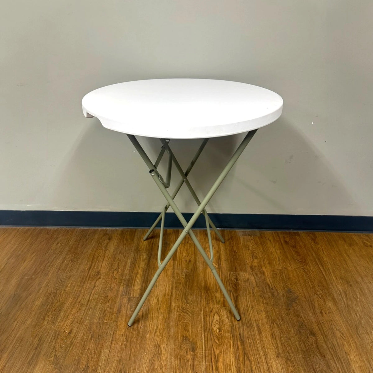 32" Round Plastic Folding High Top Cocktail Table